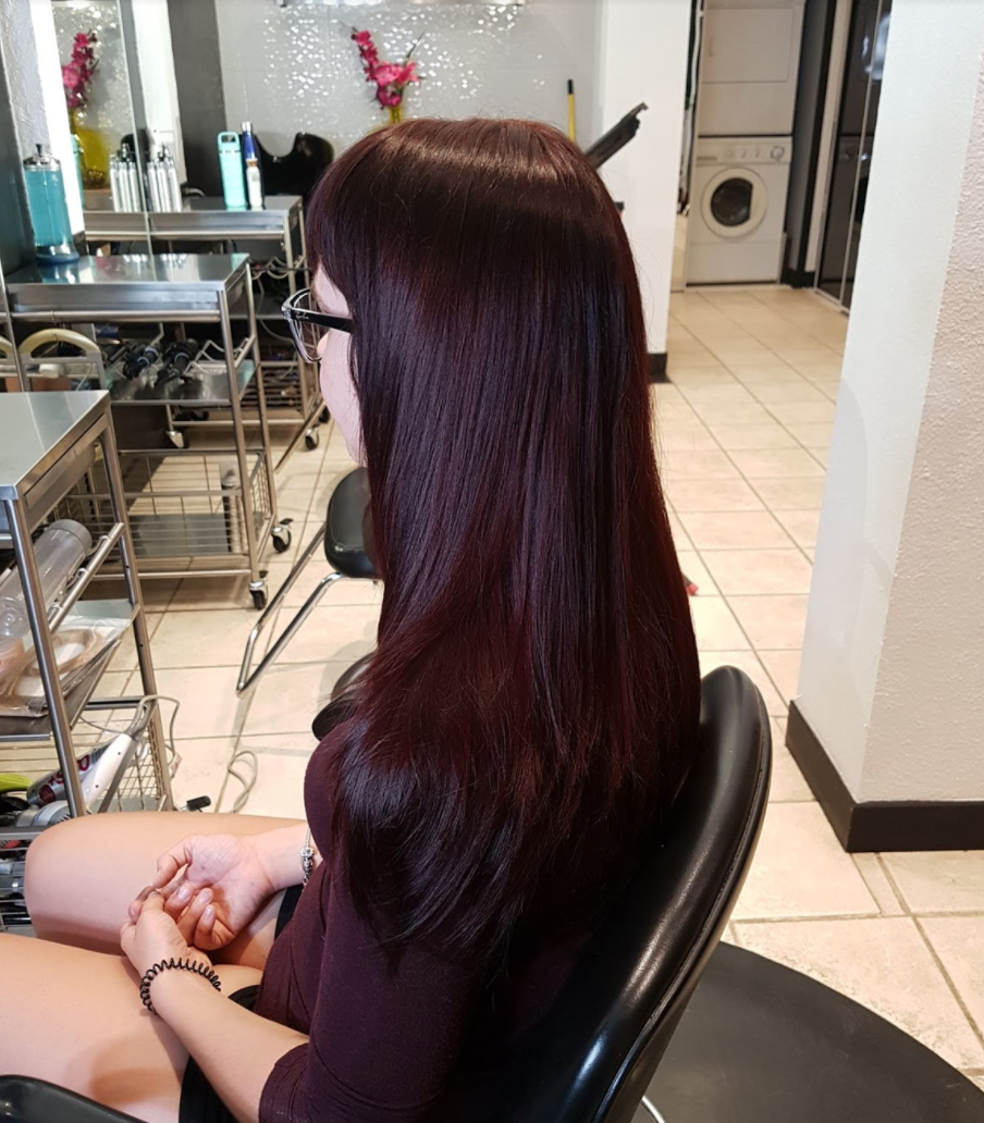 RED PLUM color blend - nvenn hair and beauty